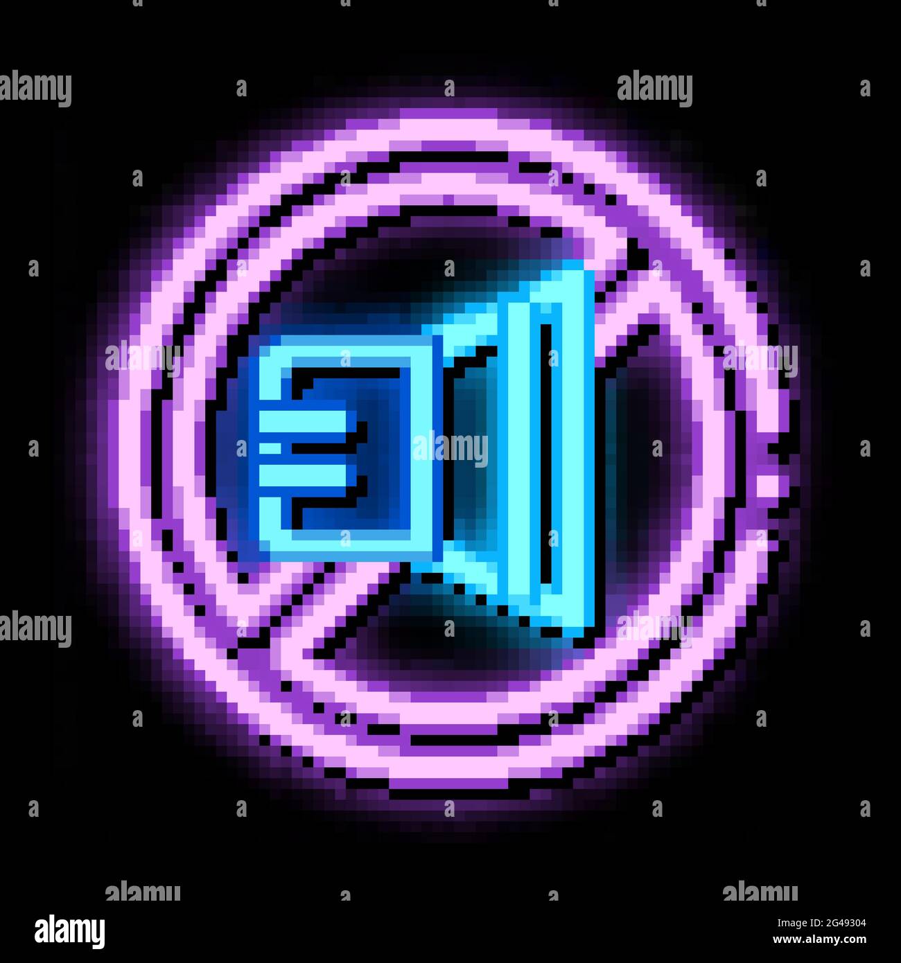 speaker ban neon glow icon illustration Stock Vector Image & Art - Alamy