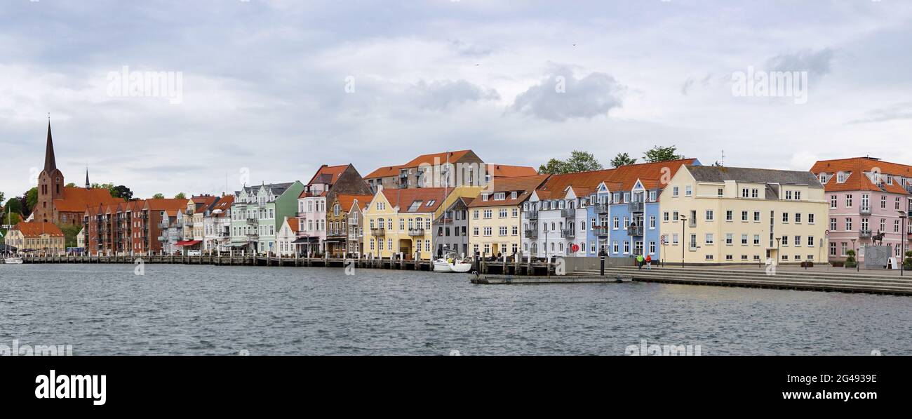 Panorama cityscape view ofthe historic waterfront buildings of ...