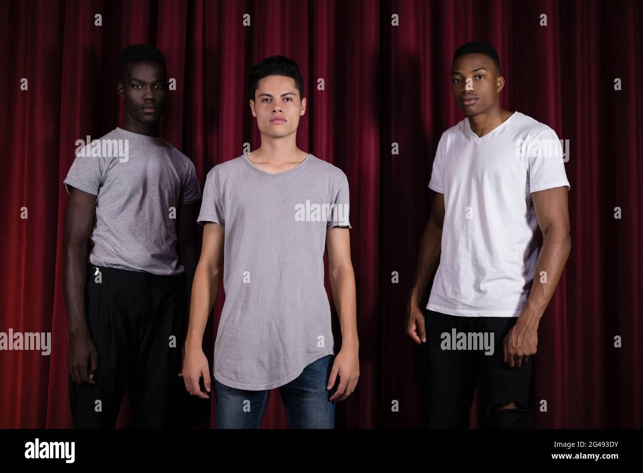 Actors standing on the stage Stock Photo - Alamy