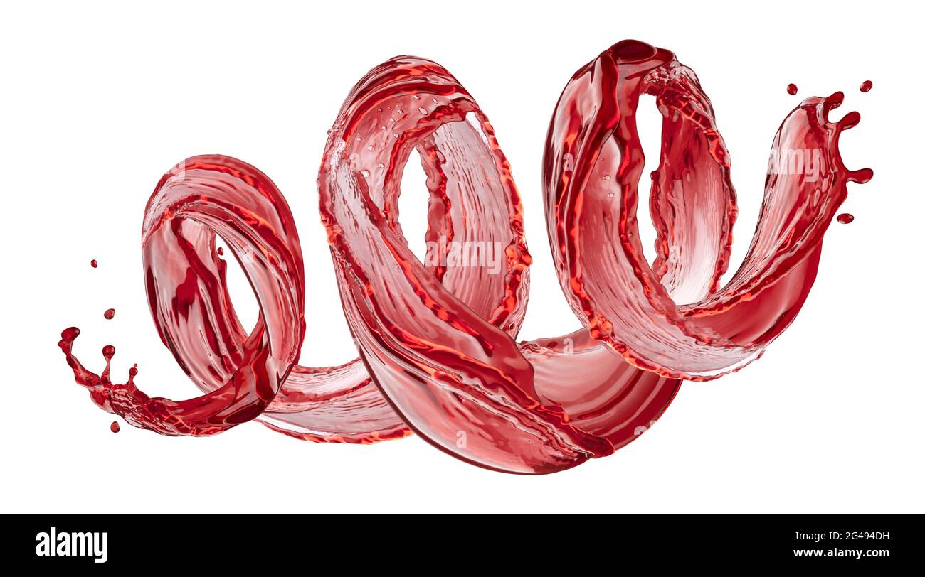 Berry juice splash isolated on white background Stock Photo - Alamy