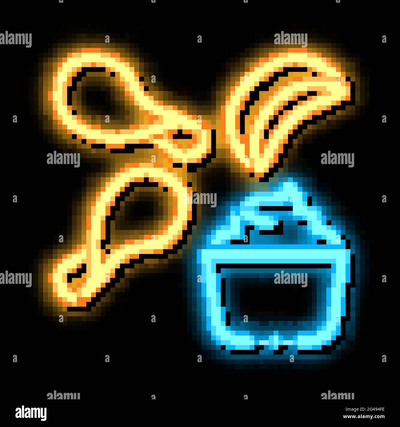 Potato chips neon Stock Vector Images - Alamy