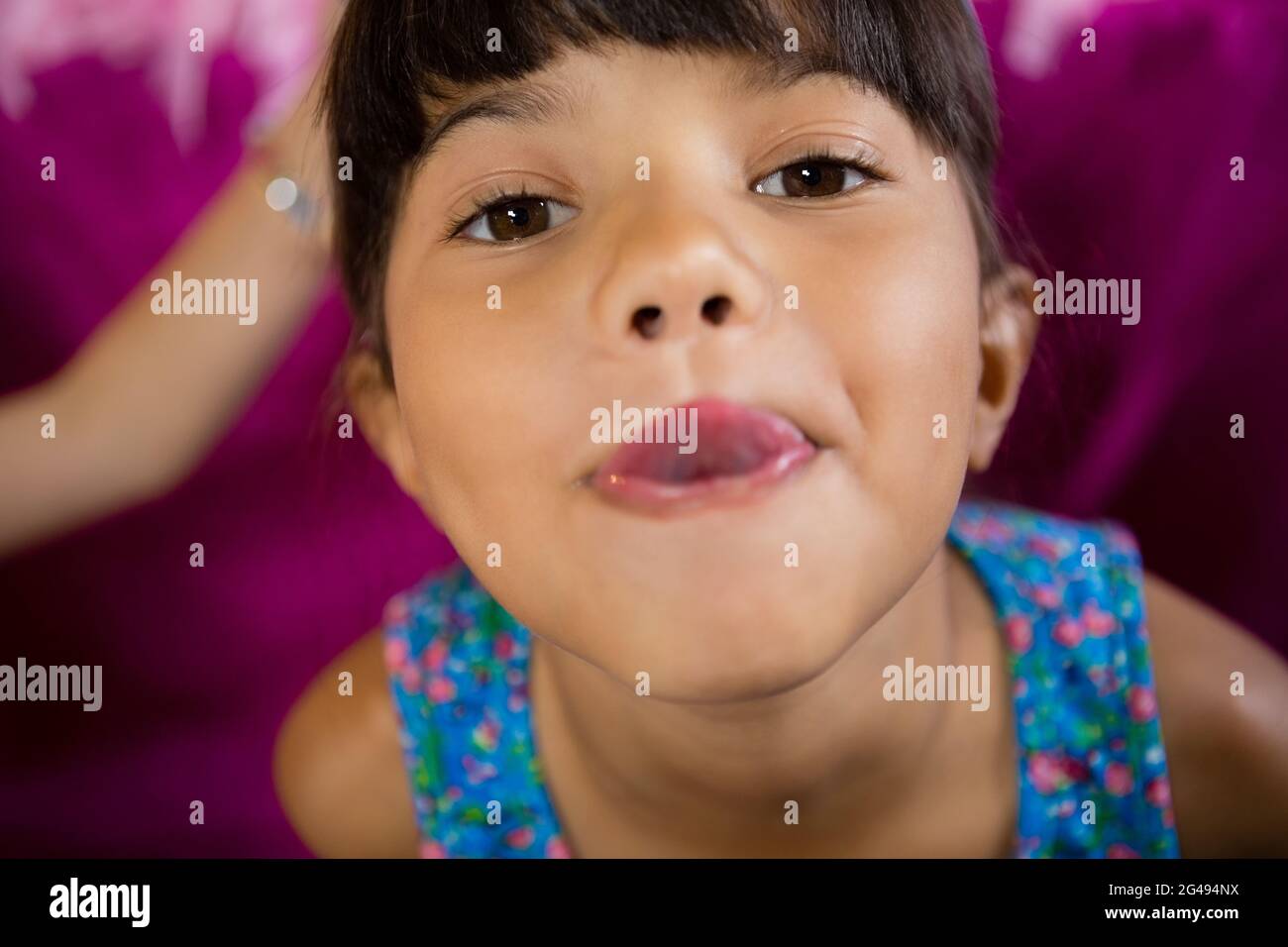 Girl making funny faces hi-res stock photography and images - Alamy