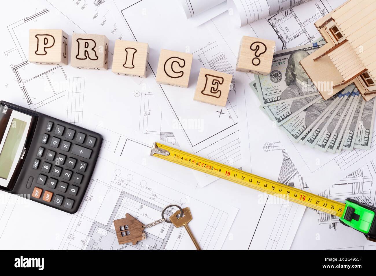 The cost of building a private house turnkey Stock Photo - Alamy