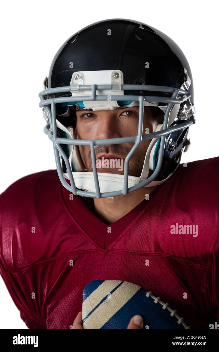 Football player wearing helmet standing hi-res stock photography and ...