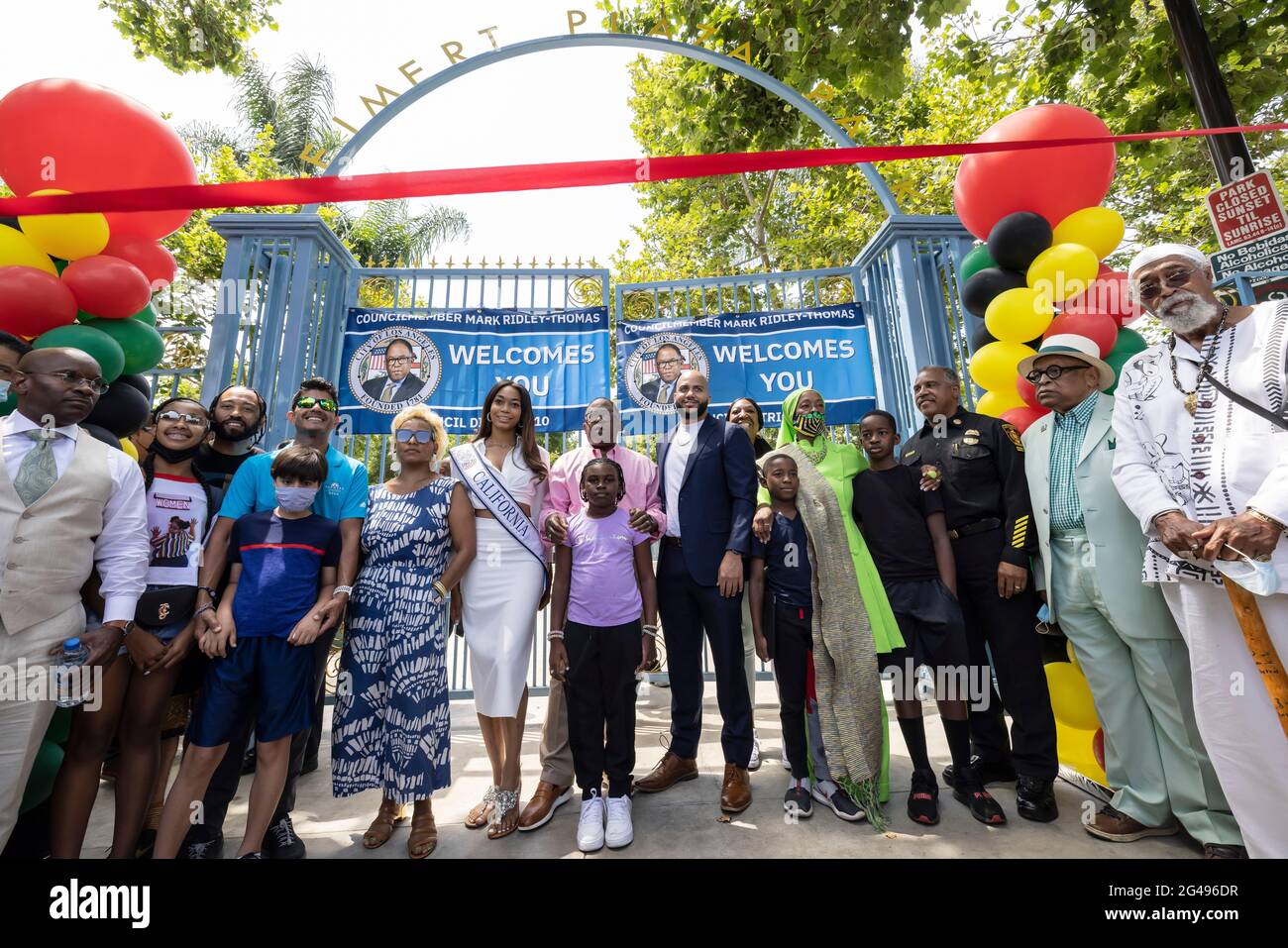 Los Angeles, USA. 19th June, 2021. The first celebration of Juneteenth ...