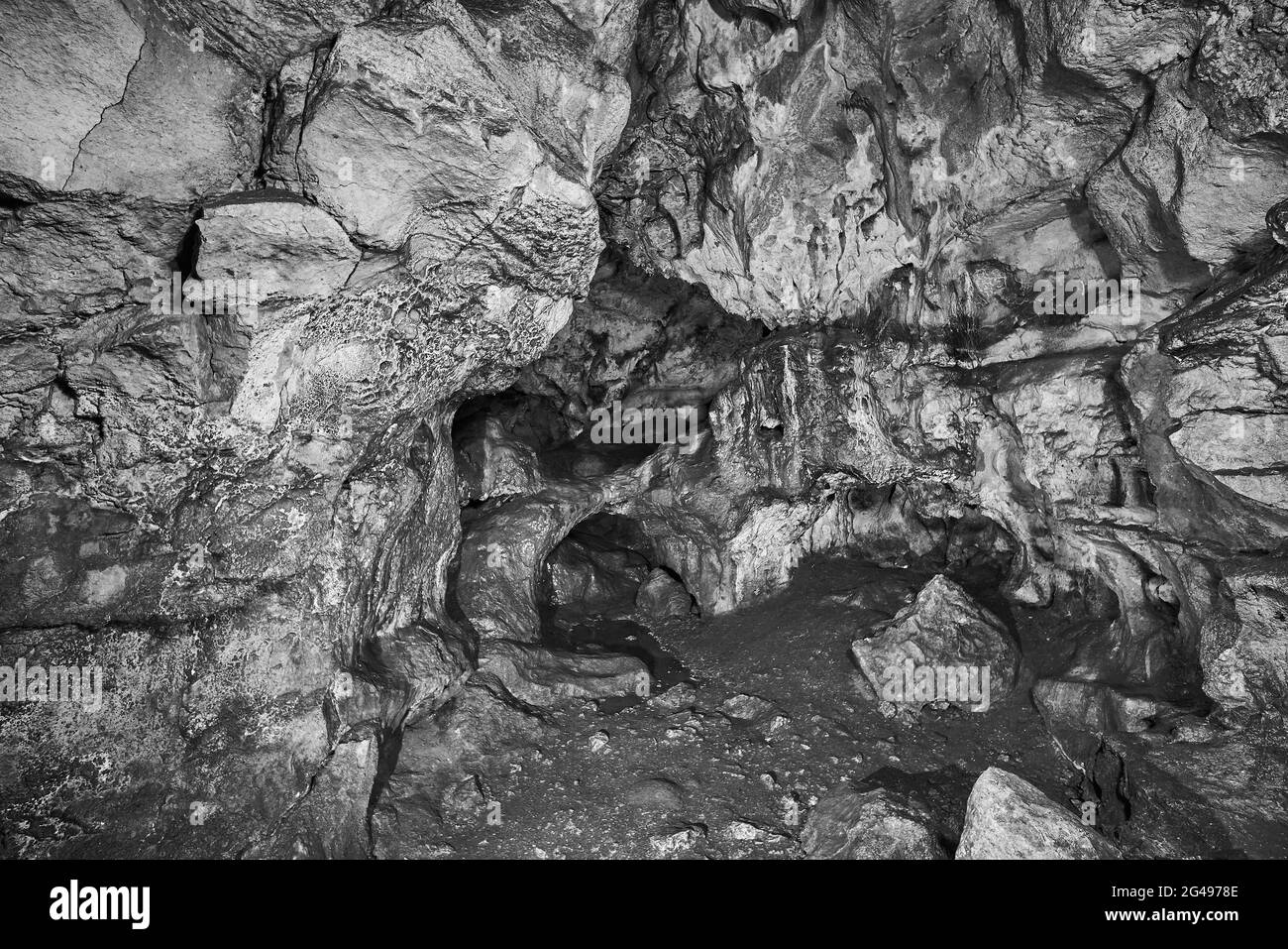 The beautiful background of the rocks in grayscale Stock Photo - Alamy