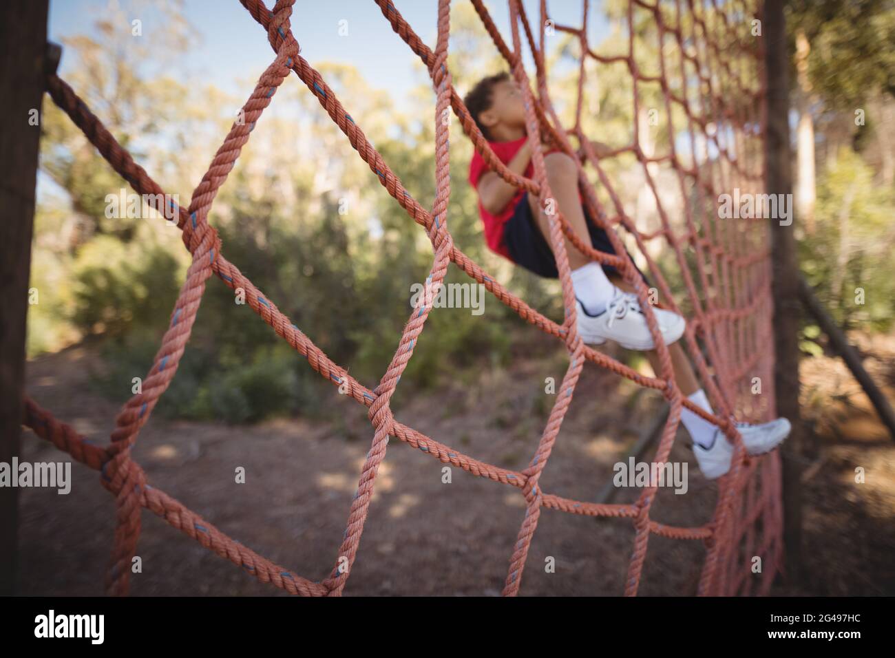 Child obstacle race determination hi-res stock photography and images ...