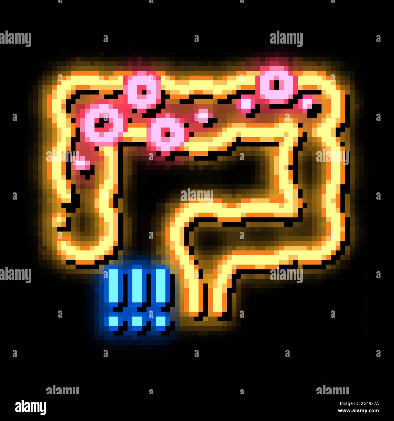 detection of intestinal infections neon glow icon illustration Stock ... detection of intestinal infections neon glow icon illustration Stock ...