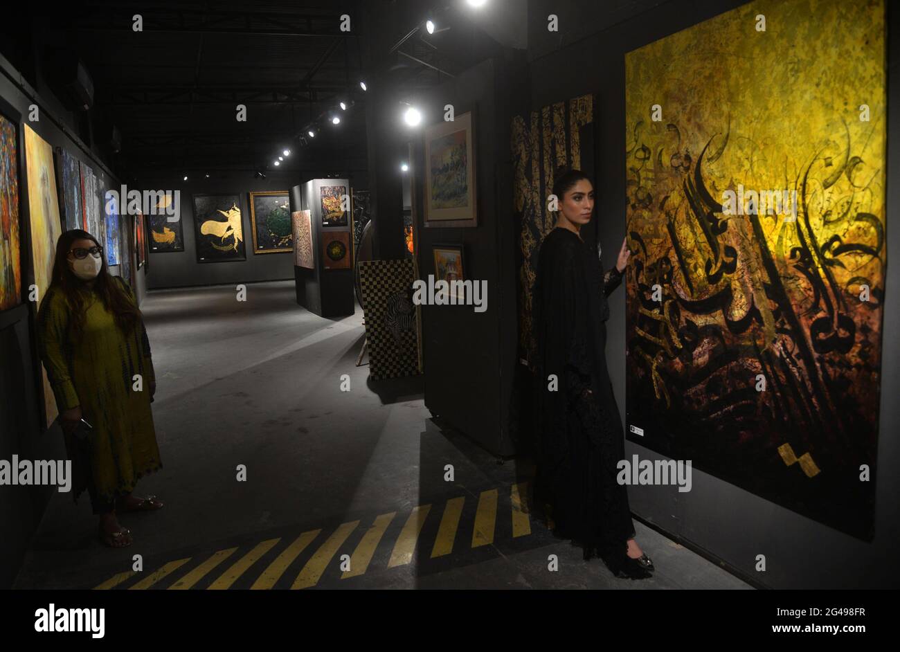 Lahore, Pakistan. 19th June, 2021. Pakistani visual artist Amna Butt ...