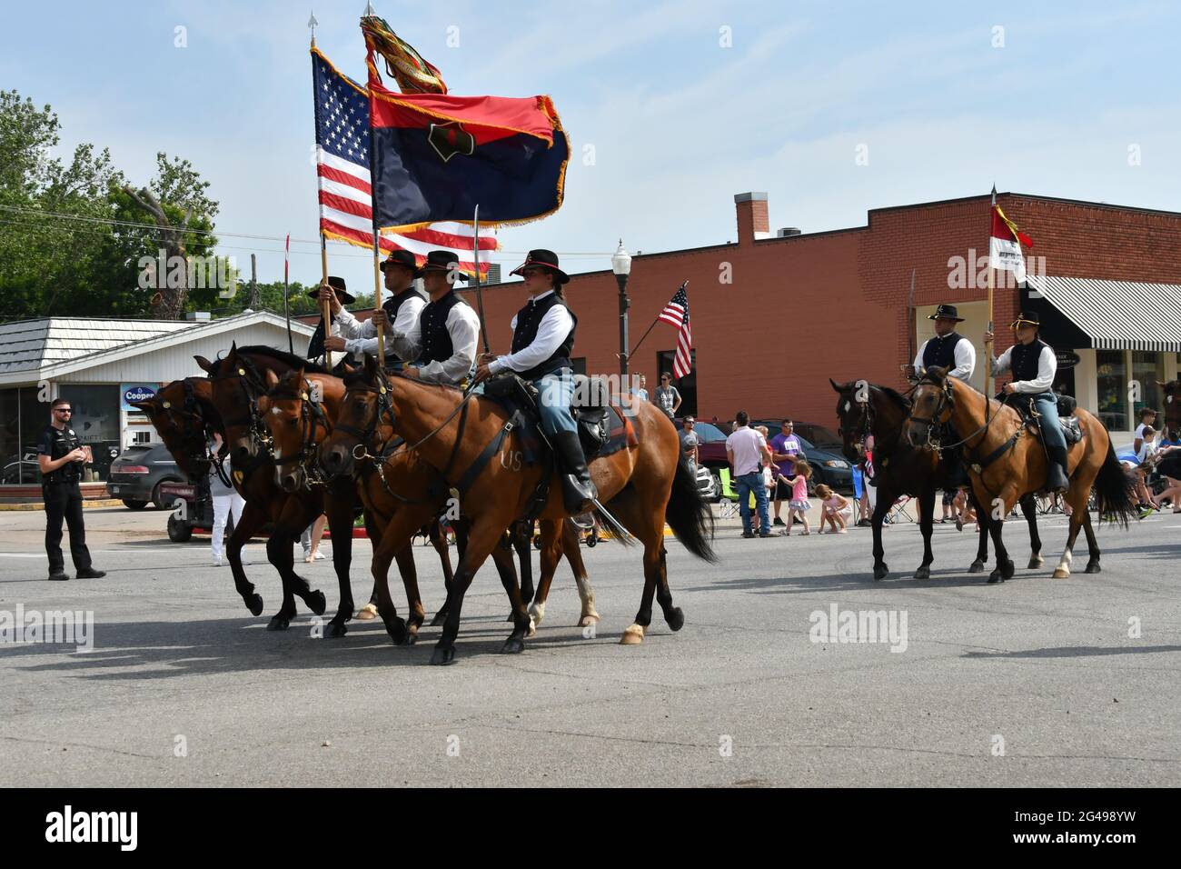 Members of the Fort Riley Commanding GeneralÕs Mounted Color Guard ...