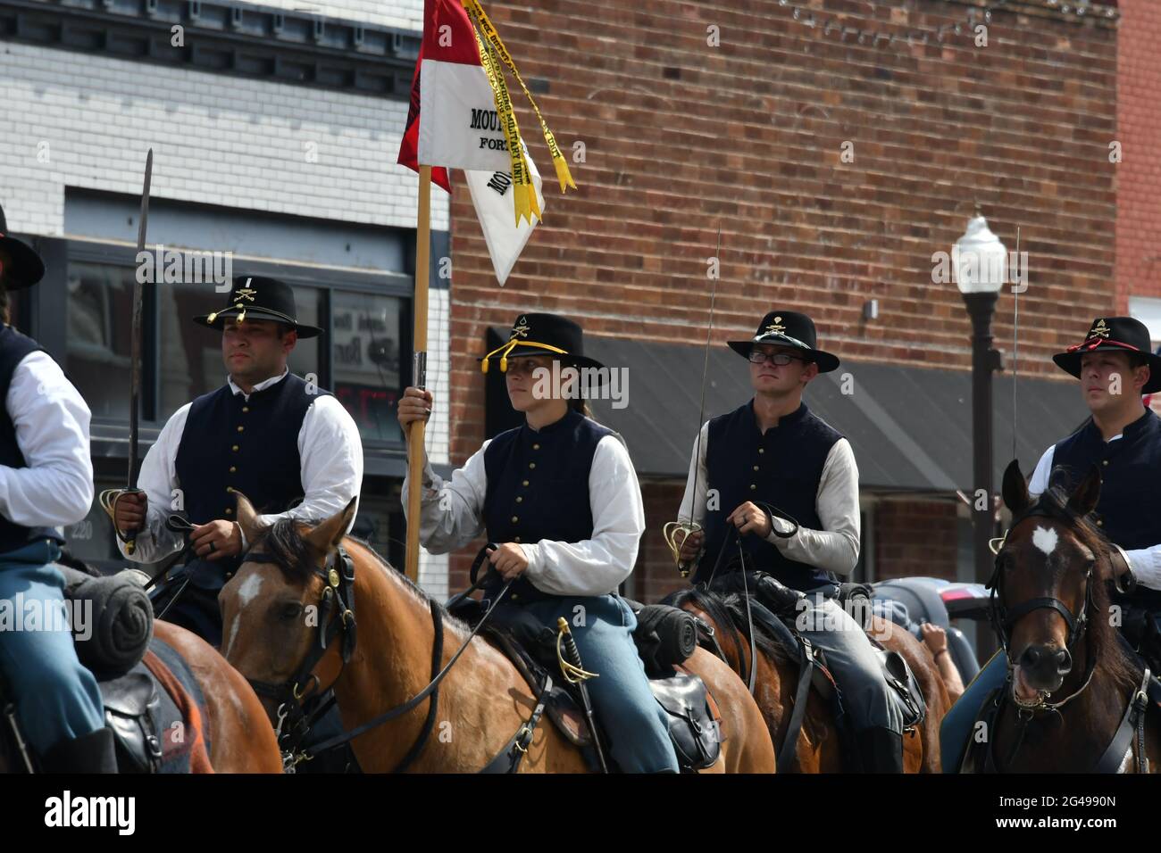 Members of the Fort Riley Commanding GeneralÕs Mounted Color Guard ...