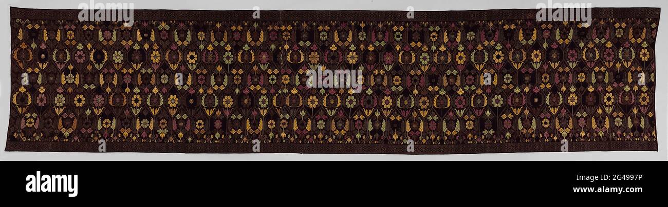 Temple cloth; Kain Songket. Temple cloth with floral pattern Stock ...