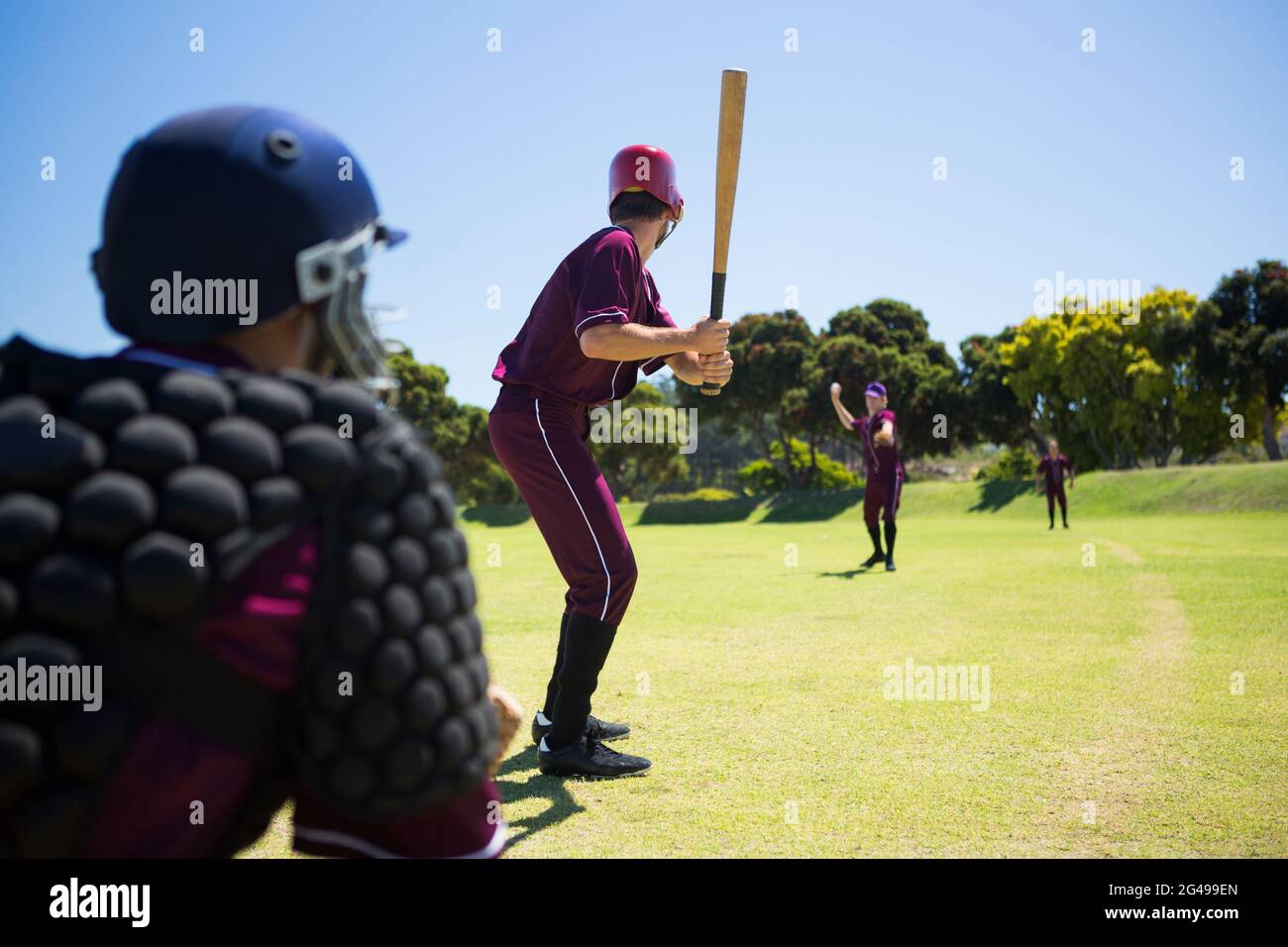 Baseball bat baseball player standing holding sportswear hi-res stock ...