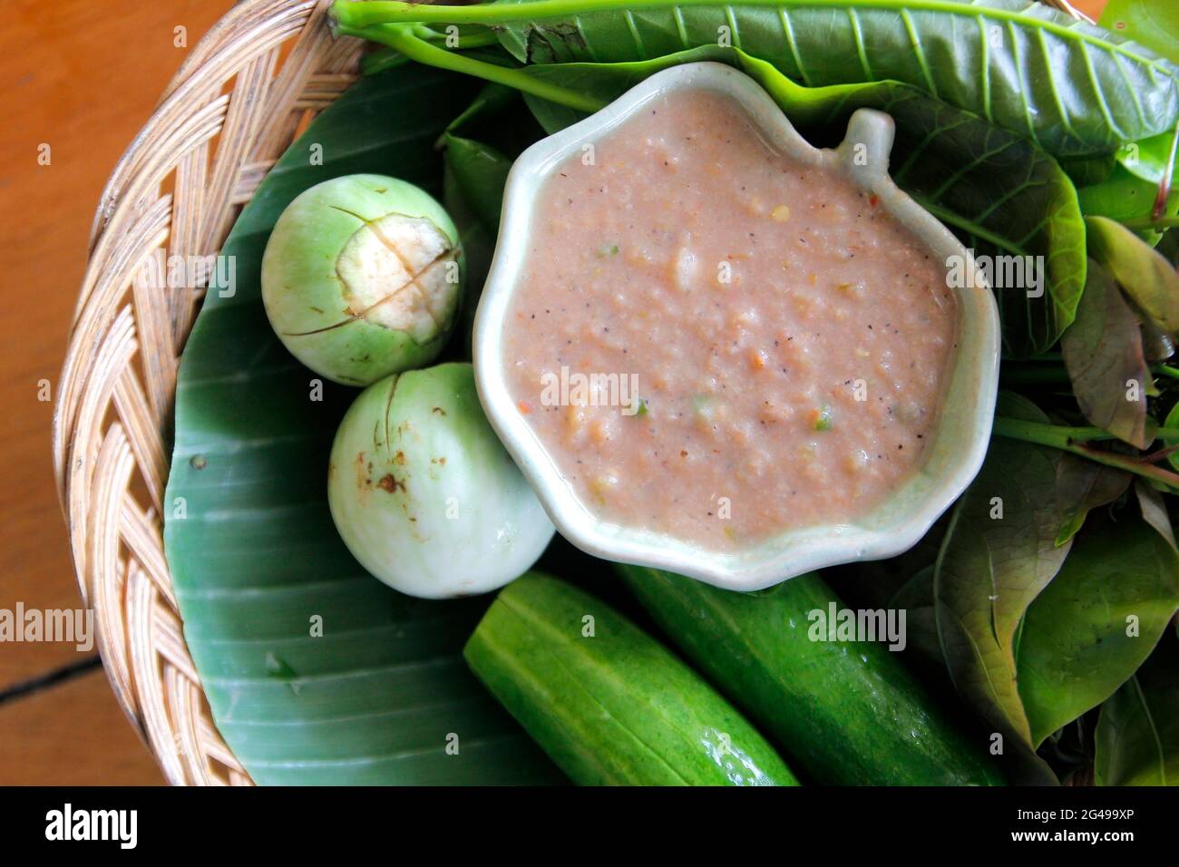 thai food, spicy paste sauce with vegetable Stock Photo - Alamy