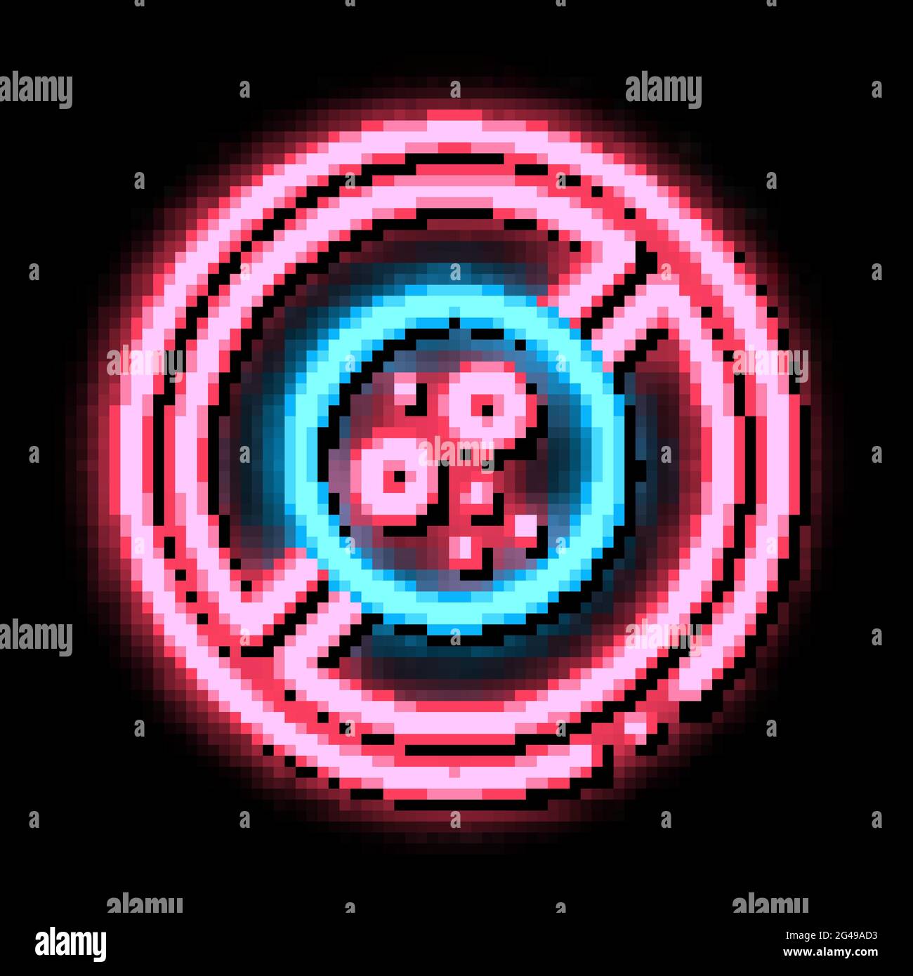 Dermatitis Prohibition Neon Glow Icon Illustration Stock Vector Image