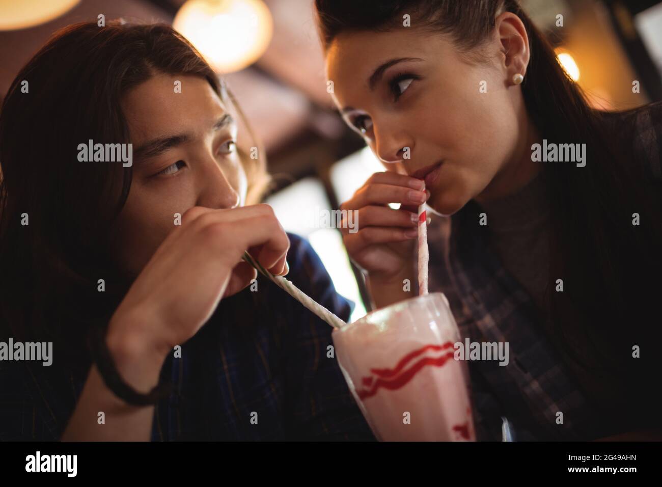 Male drinking milkshake hi-res stock photography and images - Alamy