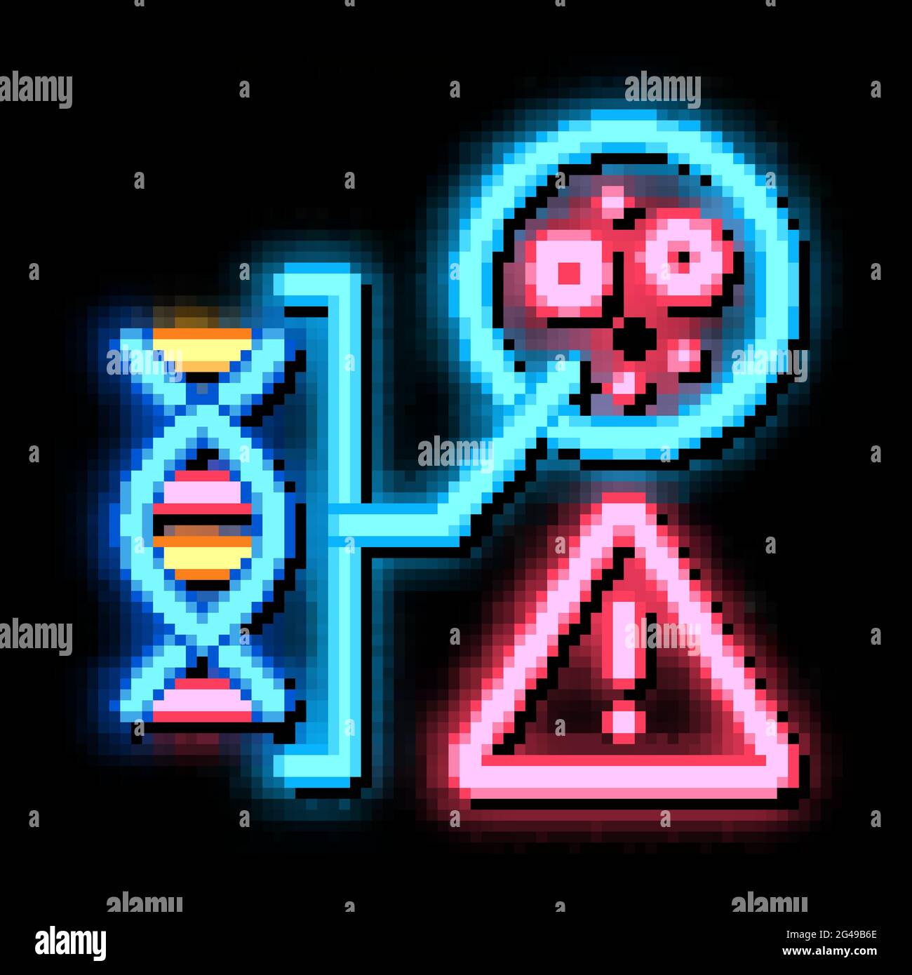 blood dna skin problem neon glow icon illustration Stock Vector Image ...