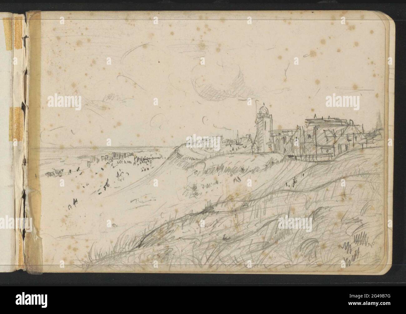 Katwijk aan Zee. Leaf 1 Recto from a sketchbook with 19 sheets Stock ...