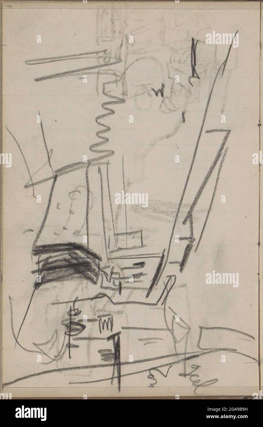 Street. Page 107 from a sketchbook with 56 sheets Stock Photo - Alamy