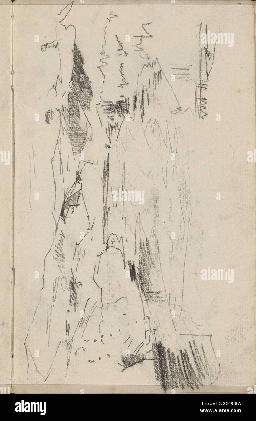 Dune landscape. Page 22 From a sketchbook with 23 sheets Stock Photo ...