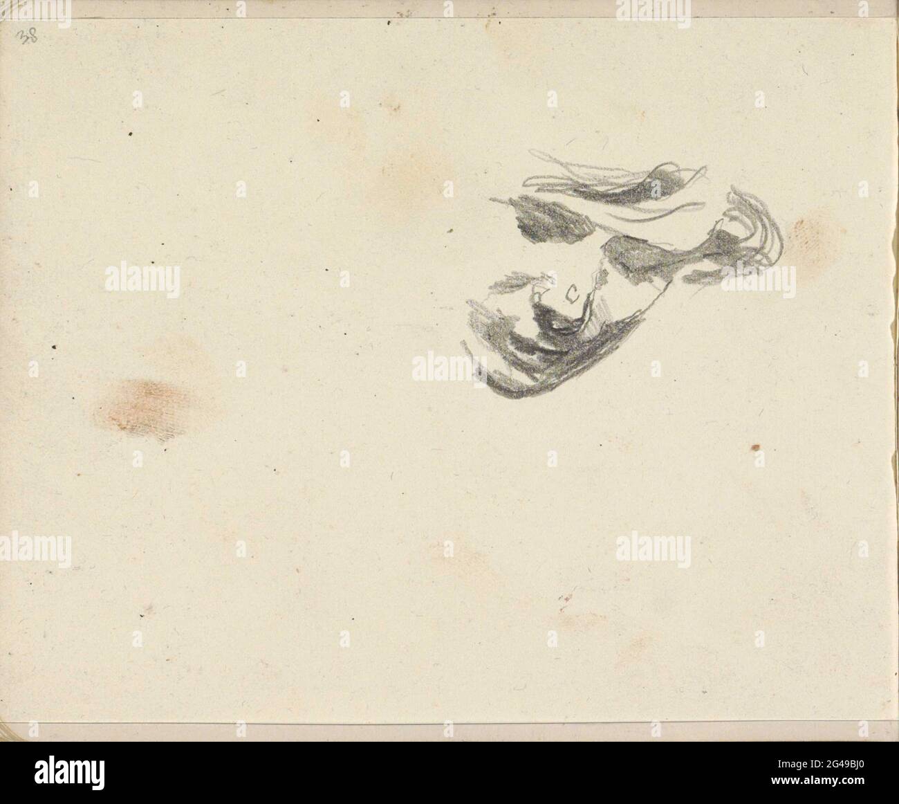 Face. Page 38 from a sketchbook with 26 sheets Stock Photo - Alamy