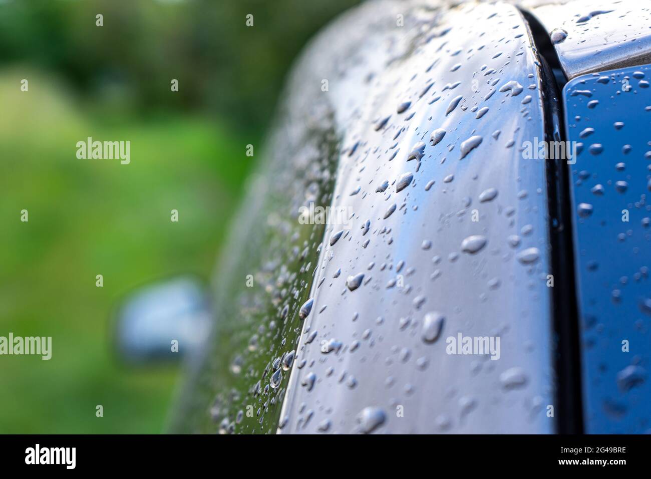 Drops of water on the car surface Stock Photo - Alamy