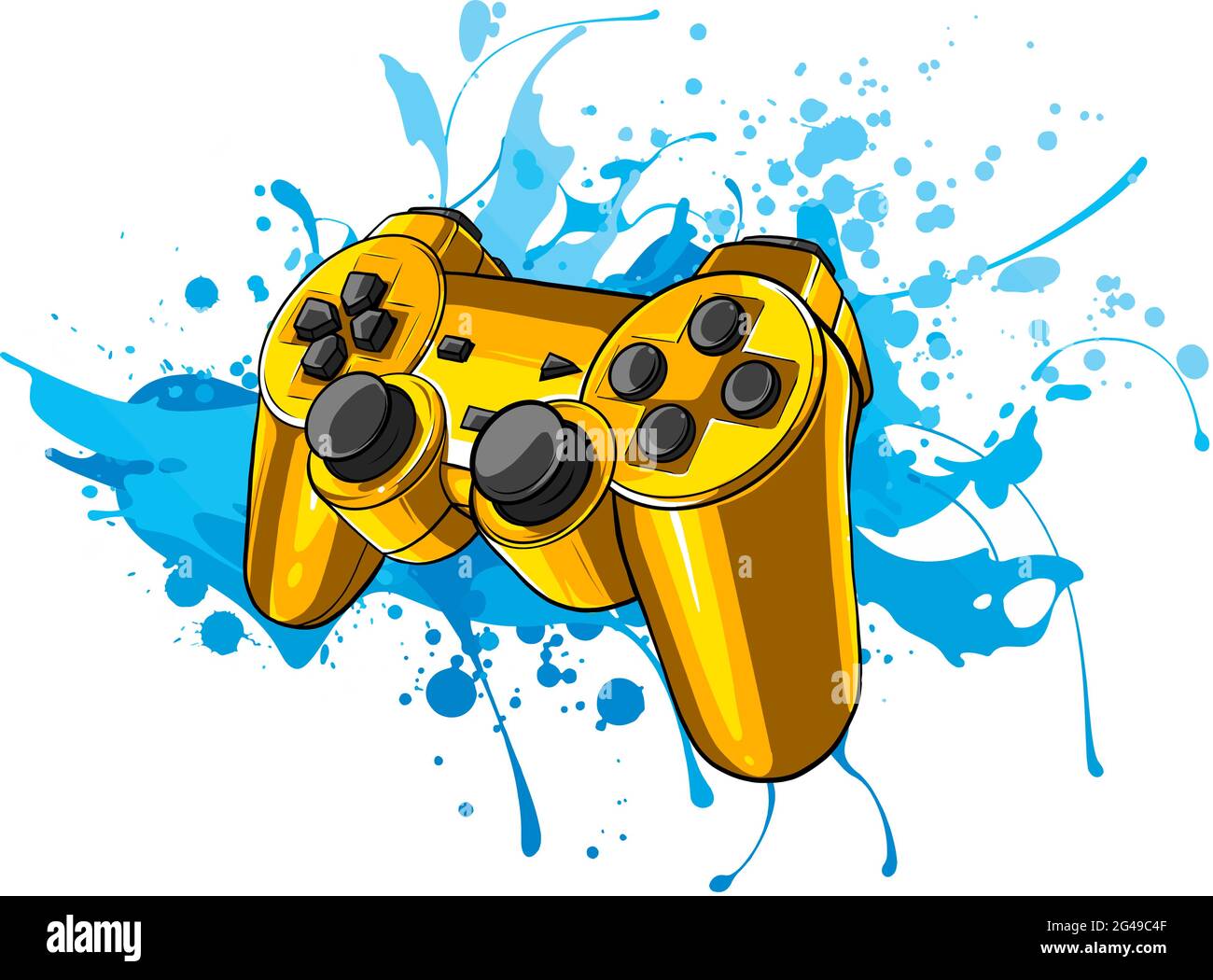 game Joypad with colored spots vector illustration Stock Vector Image ...