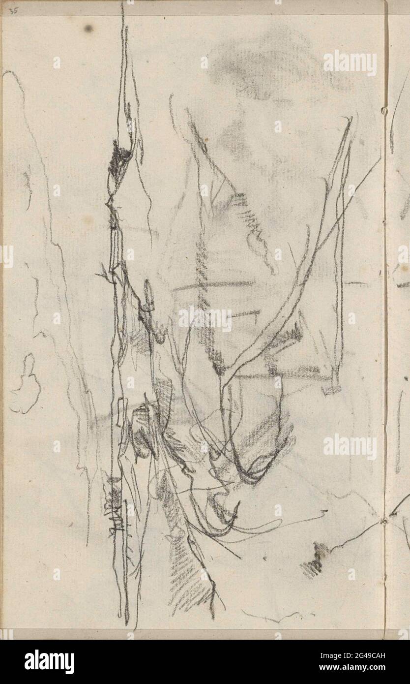 Dune landscape. Page 35 From a sketchbook with 31 sheets Stock Photo ...