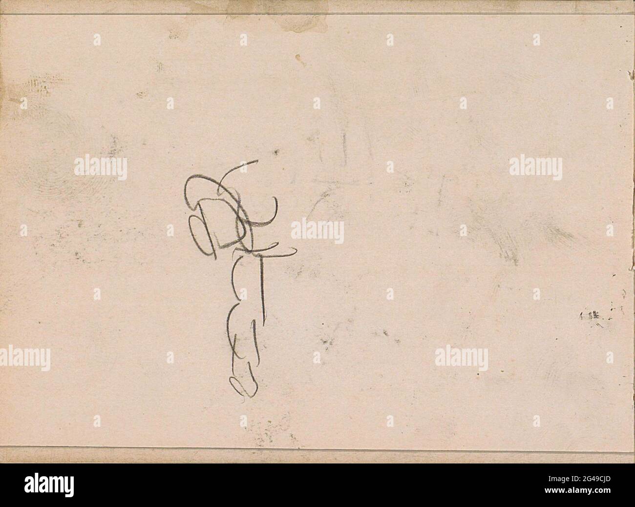 Study, possibly a figure study. Possibly a man with a vast arm. Page 41 ...