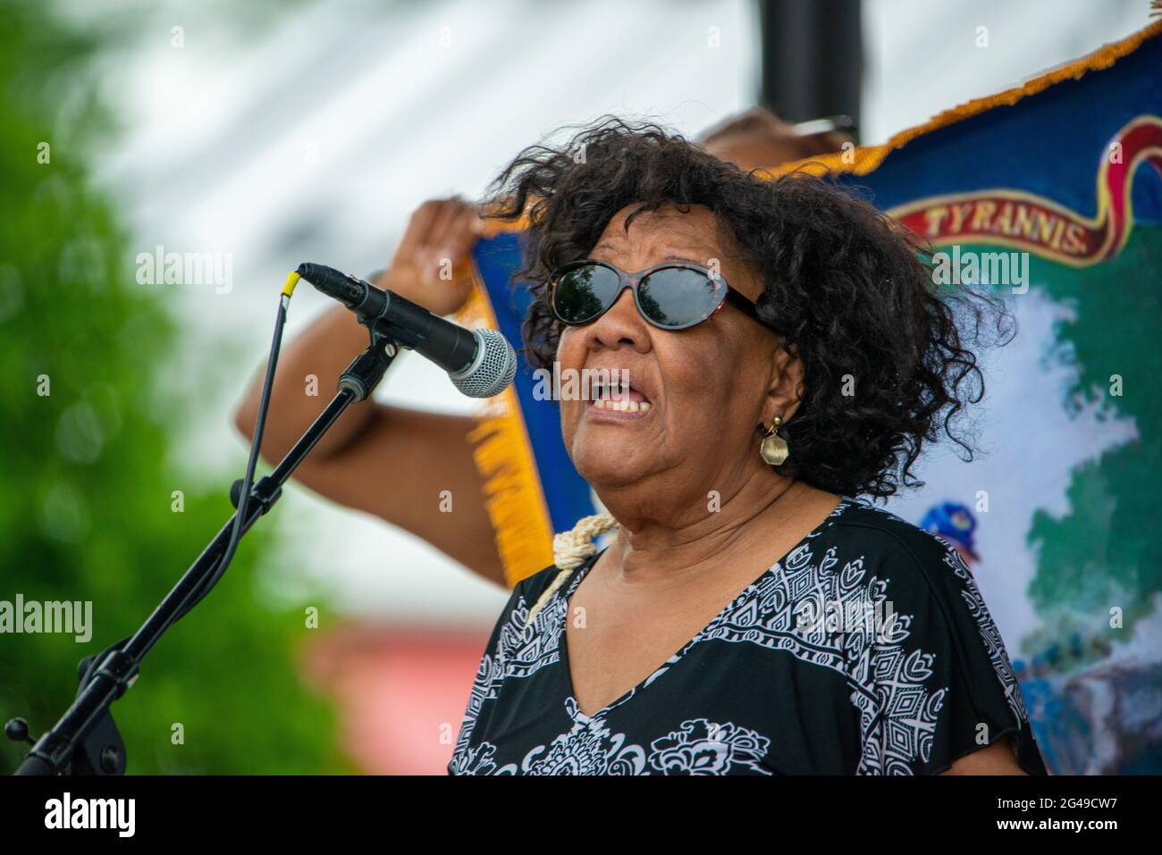 Cape May, United States. 19th June, 2021. Mrs. Emily Dempsey makes ...
