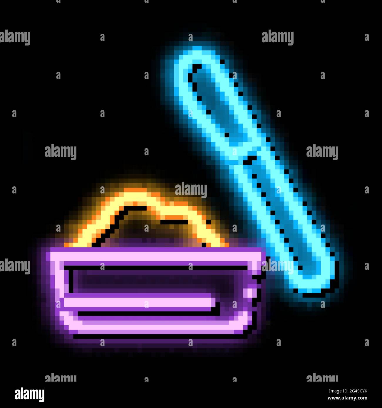 cheese in plate and knife neon glow icon illustration Stock Vector ...