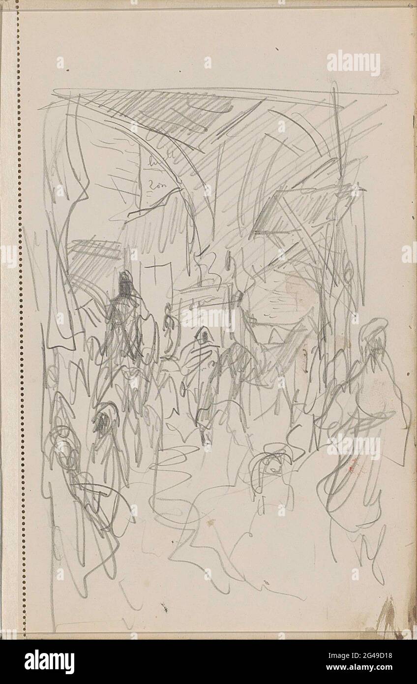 Covered street with figures. Page 63 From a sketchbook with 66 sheets ...