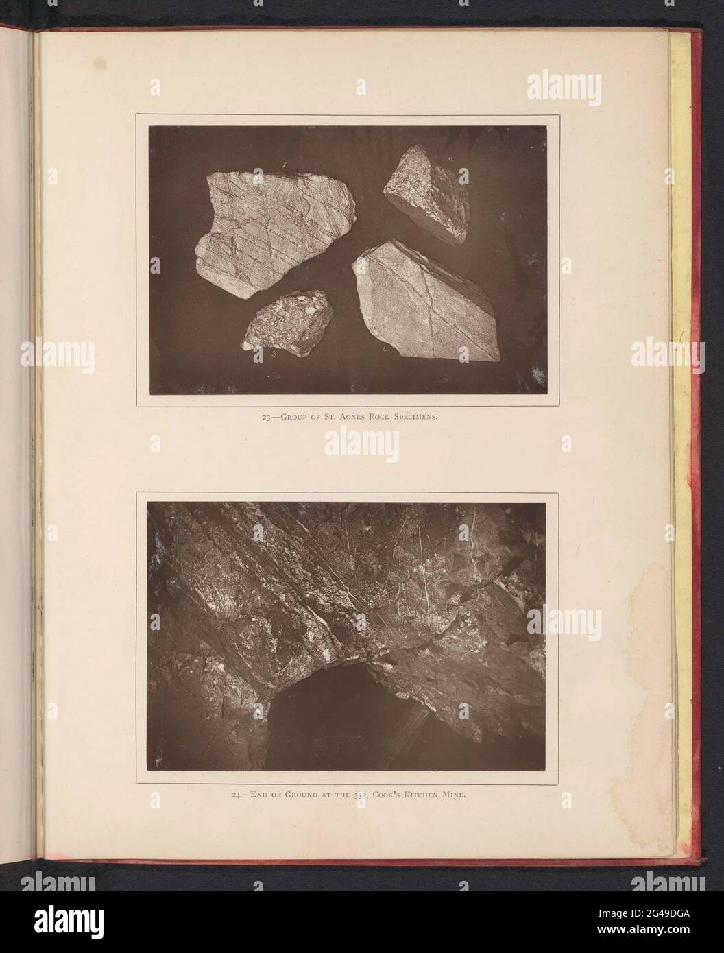 Rock in Cornwall; Group or St. Agnes Rock Specimens; End of Ground at ...
