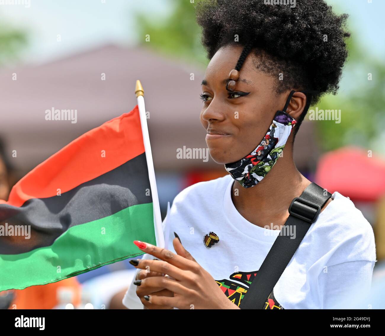 Juneteenth flag hi-res stock photography and images - Alamy
