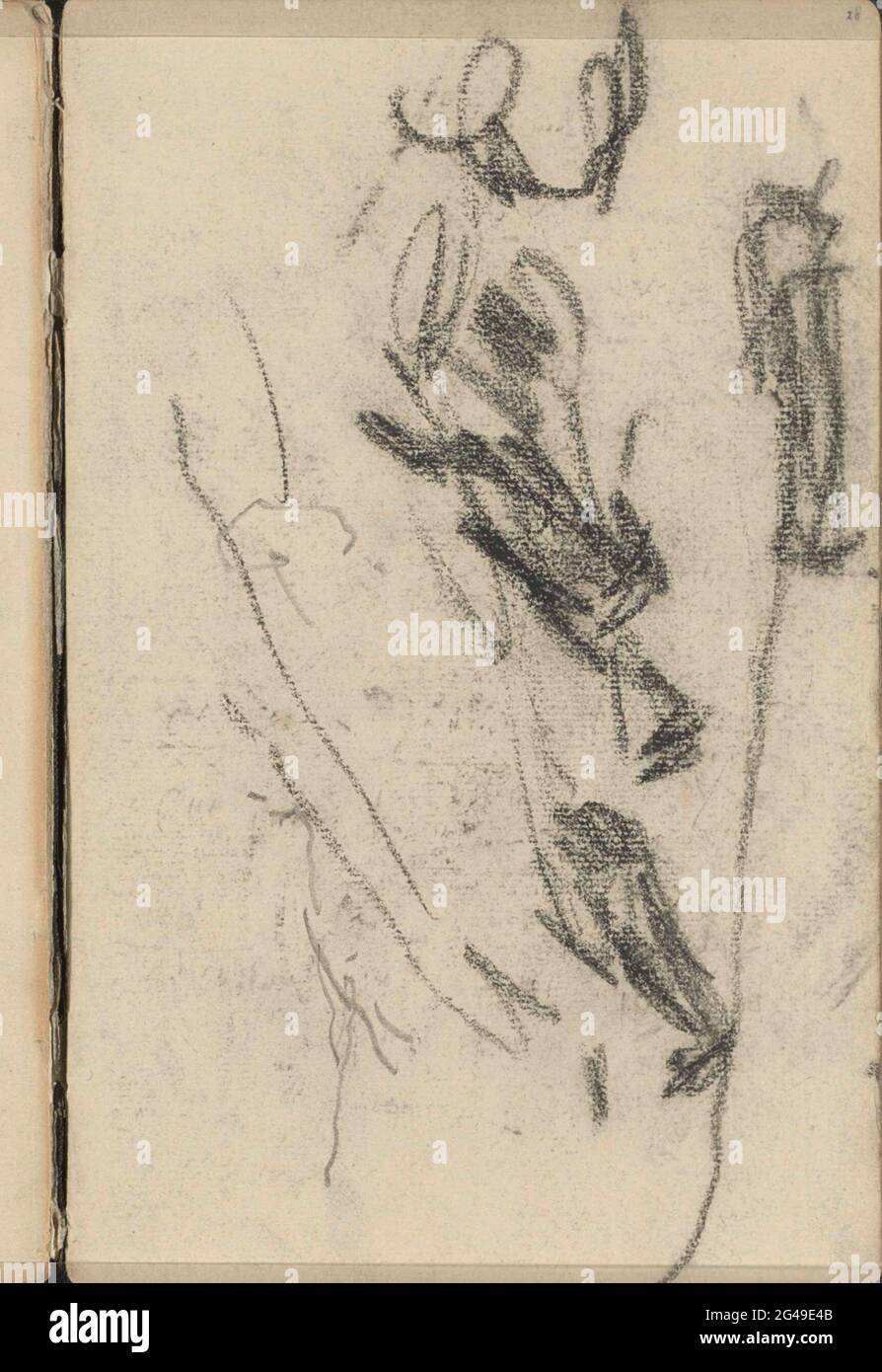 Study, possibly from animals. Page 28 From a sketchbook with 19 sheets ...