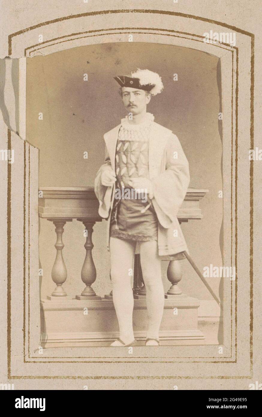 Portrait of (presumably) a Delft student with short jacket and hat ...