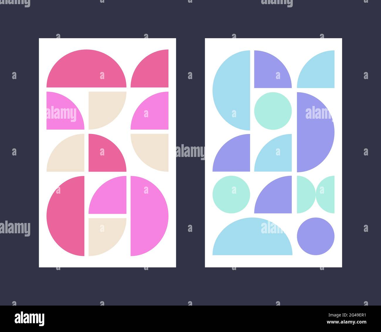 Bauhaus poster. Cover in geometric swiss style. Template for booklet ...