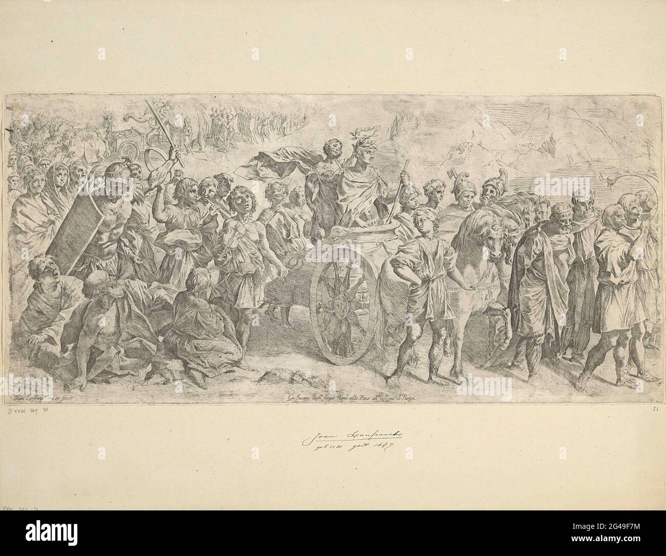 Triumph of a Roman emperor. A Roman emperor on a triumphar in a ...