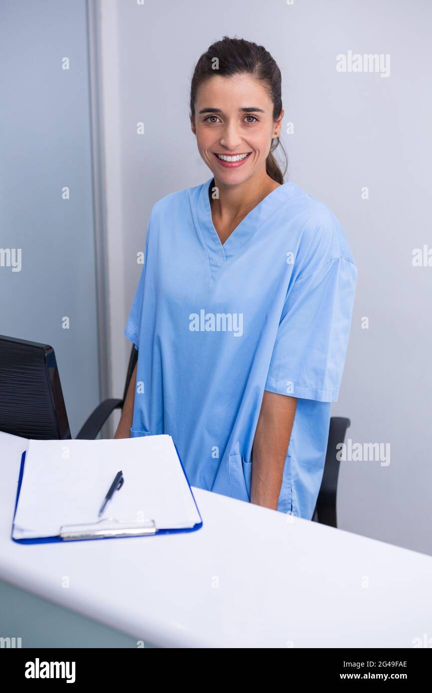 Portrait doctor standing wall hi-res stock photography and images - Alamy