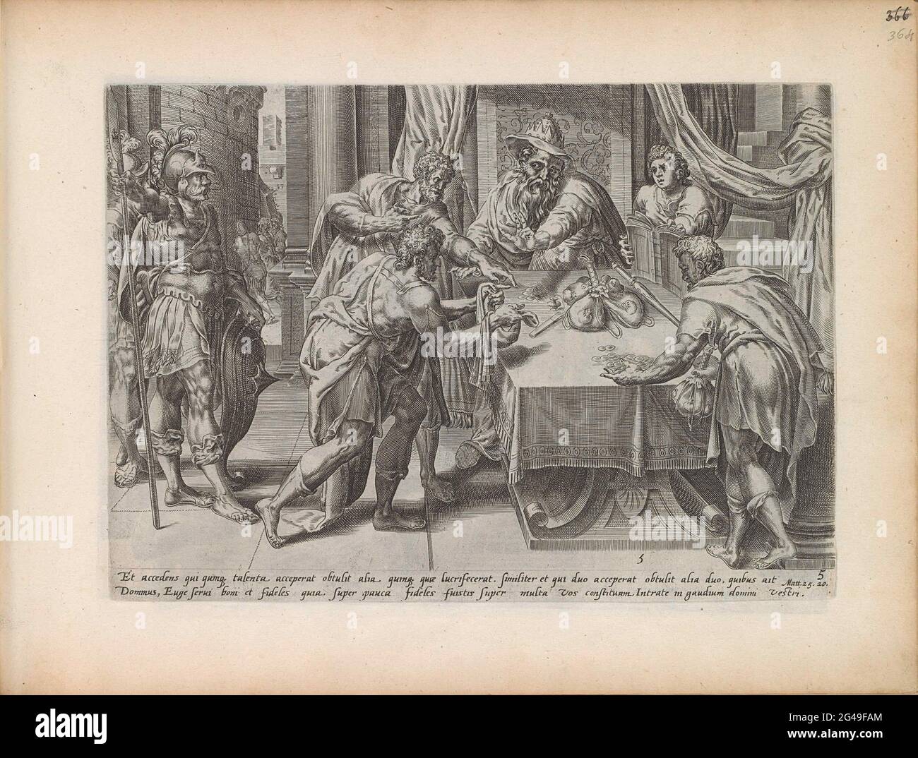 Lord asks for his servants to account; Parable of the talents; Theatrum ...