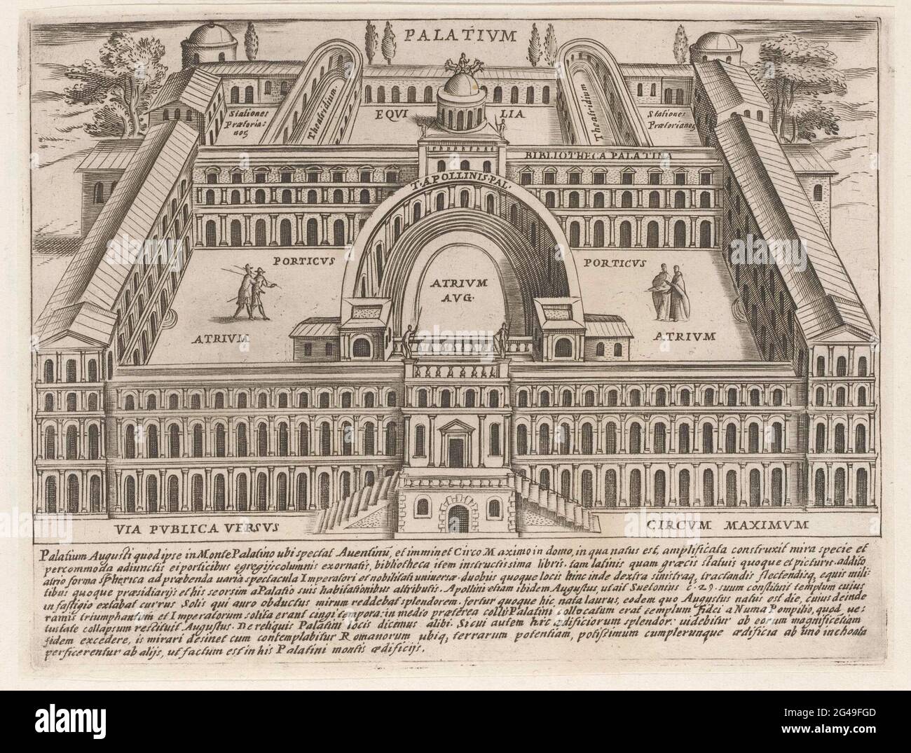 Buildings on the Palatine in Rome; Palatium; Antique monuments ...