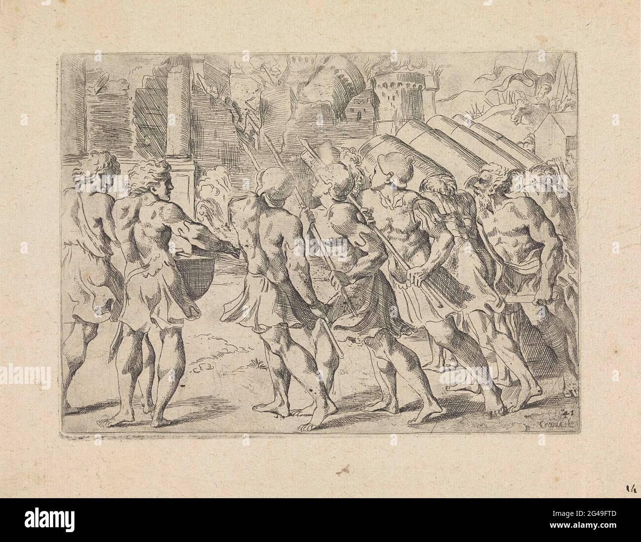 Fall of Jericho; Biblical scenes; Historia del Testamento Vecchio ...