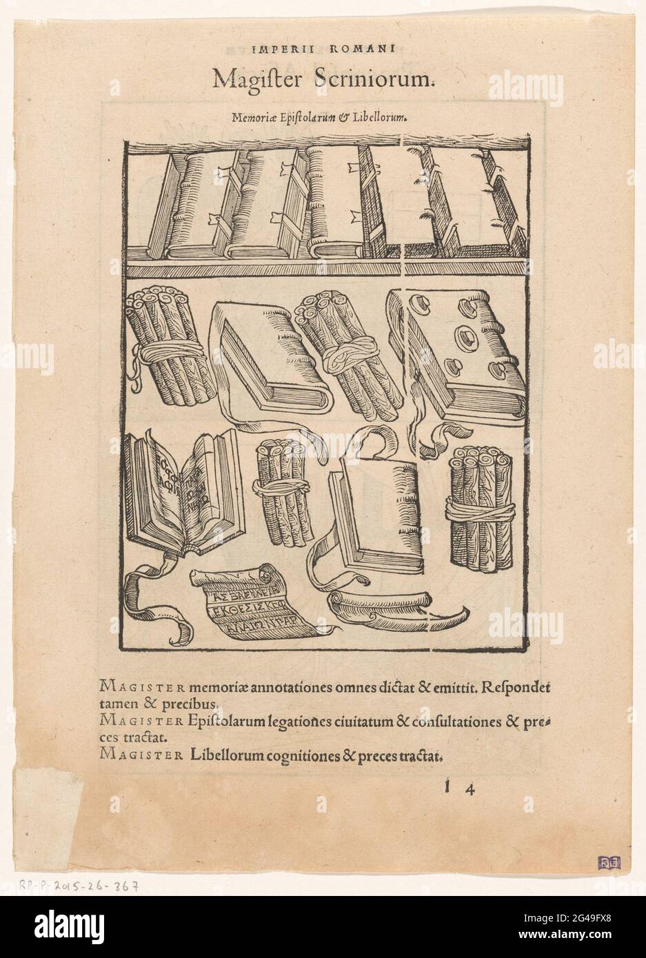 Books, rod bundles and letters. Attributes of the Magister Scriniorum ...
