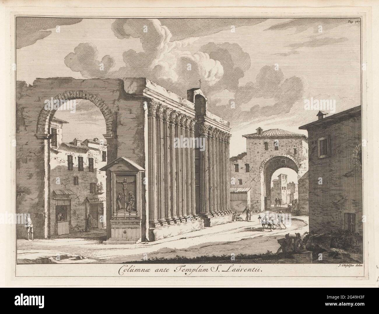 Colonnade from the San Lorenzo in Rome; Columnae Ante Templum S ...