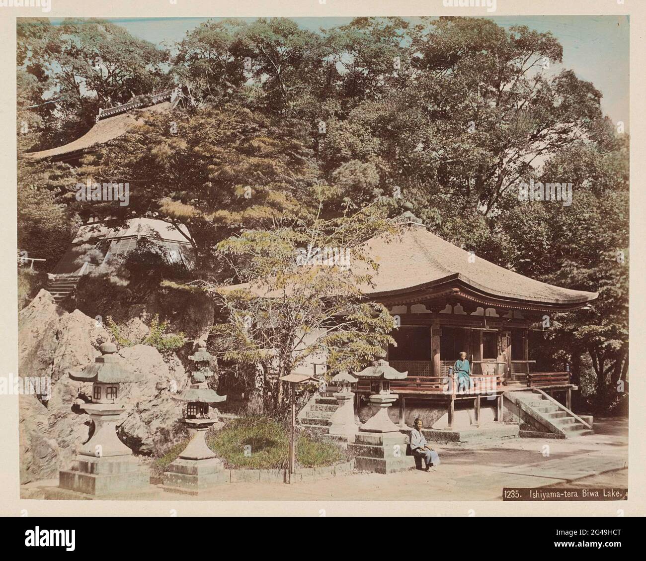 Women at the Ishiyama temple to the Biwa lake; Ishiyama-Tera Biwa Lake ...