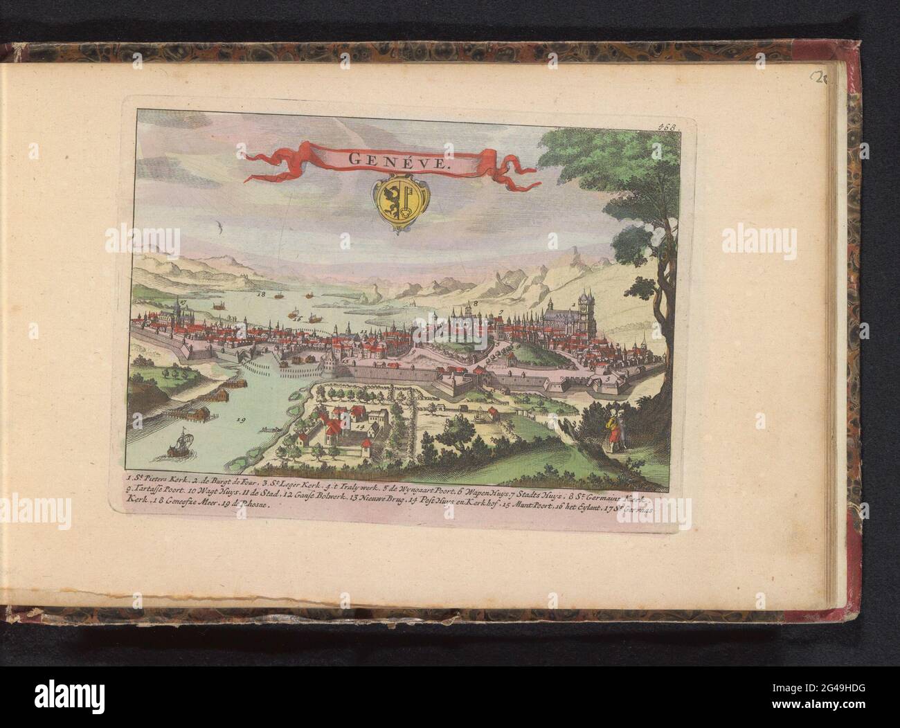 View of Geneva; Geneva. View of the Swiss city of Geneva. Part of an ...
