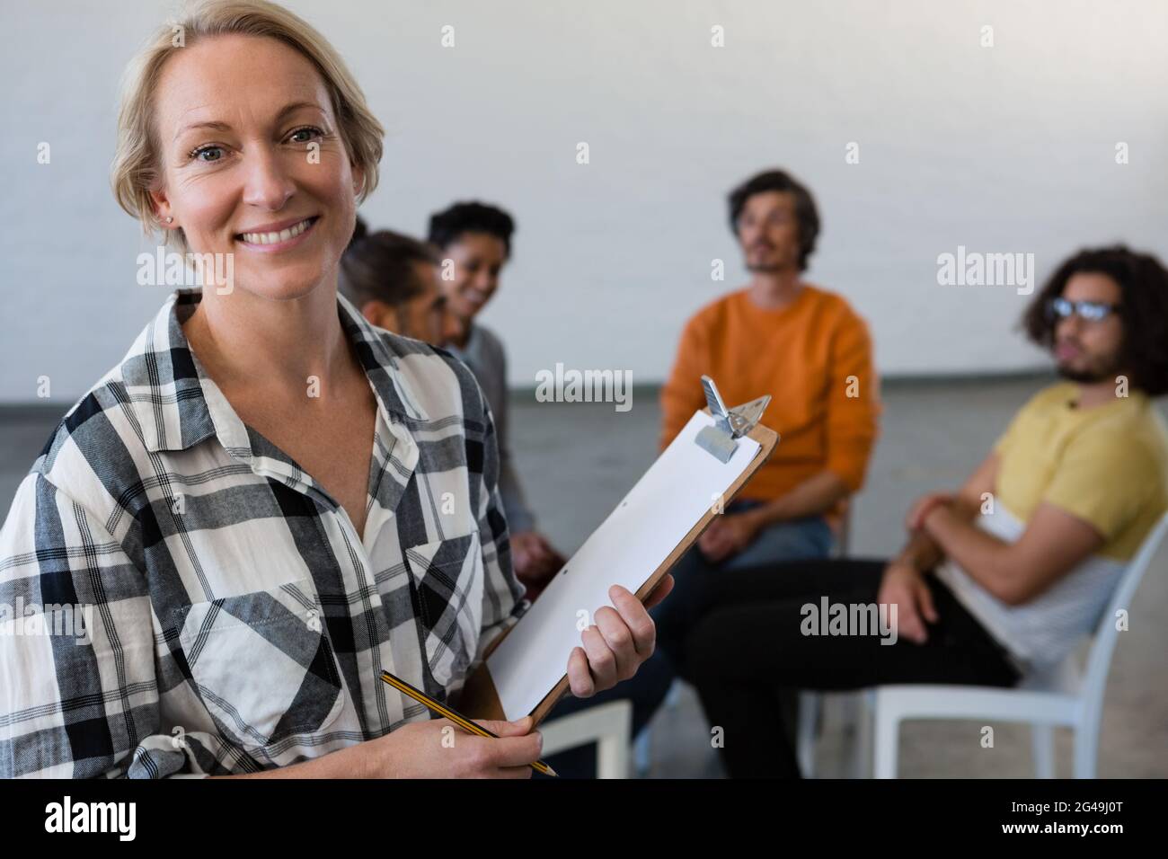 Portrait teacher student standing wall hi-res stock photography and ...