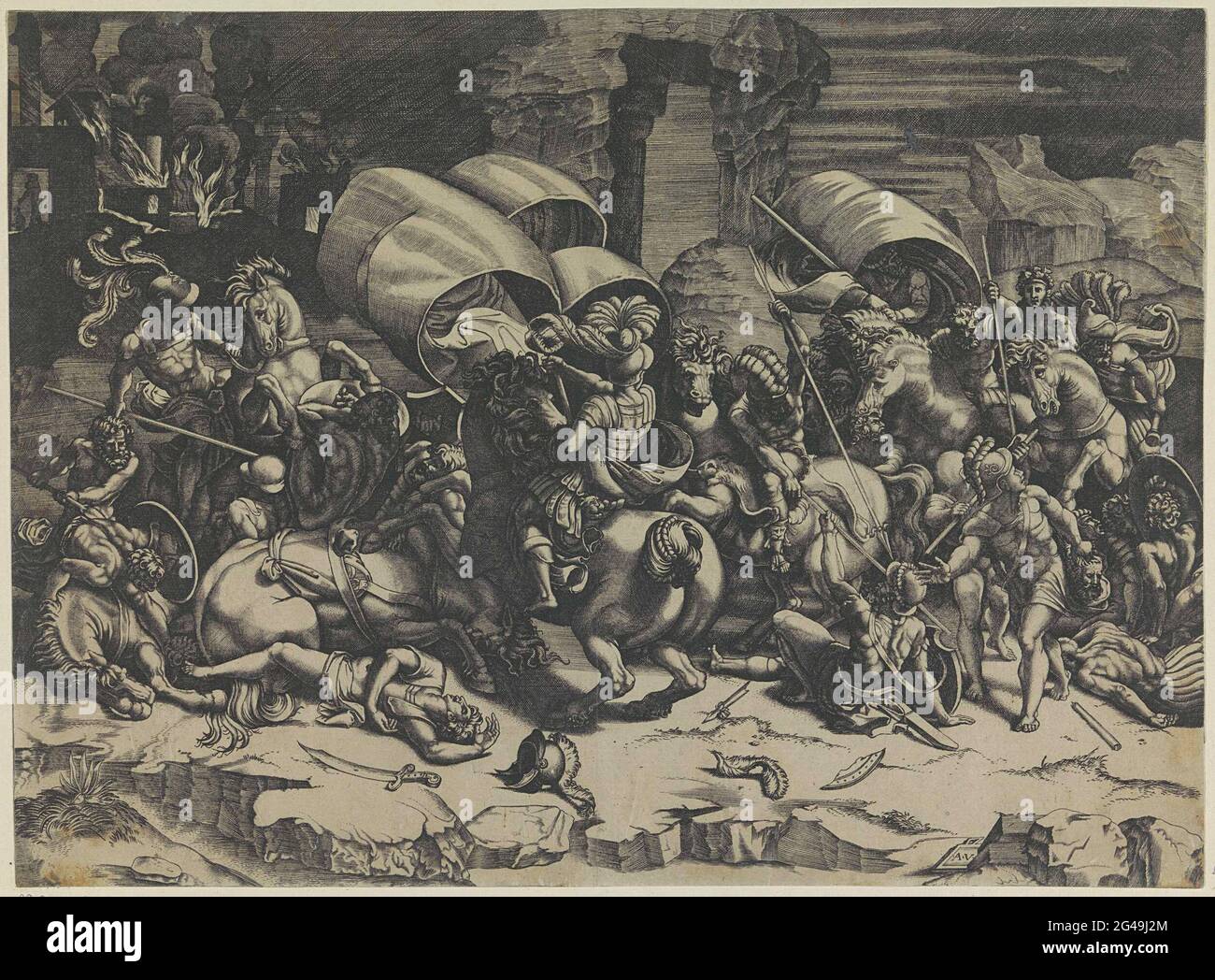 Battle between Romans and Carthagers; Battle with a heart catcher ...