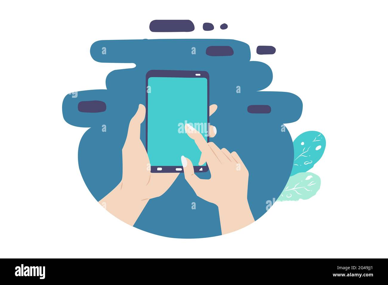 close up a typing hand on mobile phone Stock Vector Image & Art - Alamy