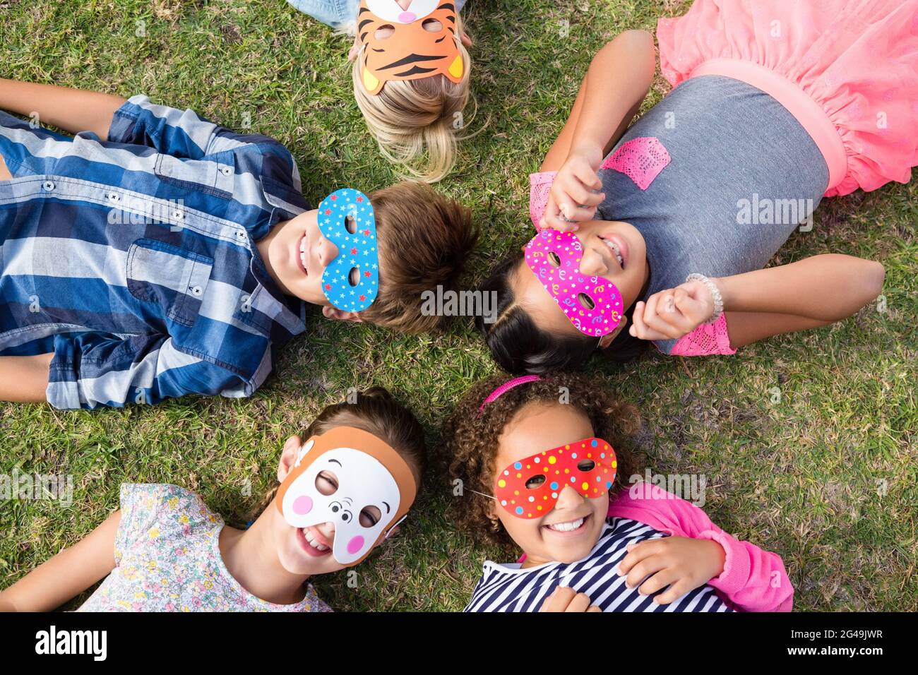 Boy wearing animal mask hi-res stock photography and images - Alamy